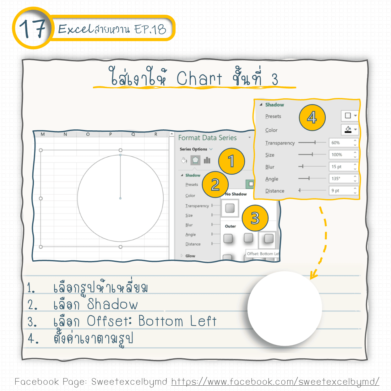 Progress Chart Excel | EP.18 Progress Chart สุดน่ารัก | Sweet Excel