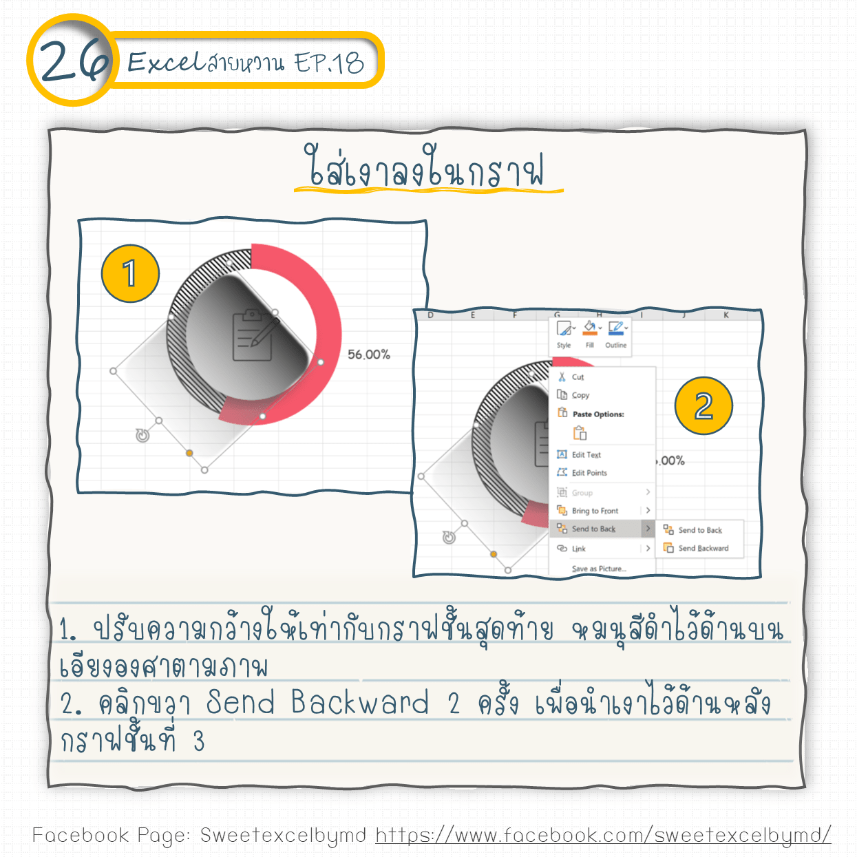 Progress Chart Excel | EP.18 Progress Chart สุดน่ารัก | Sweet Excel